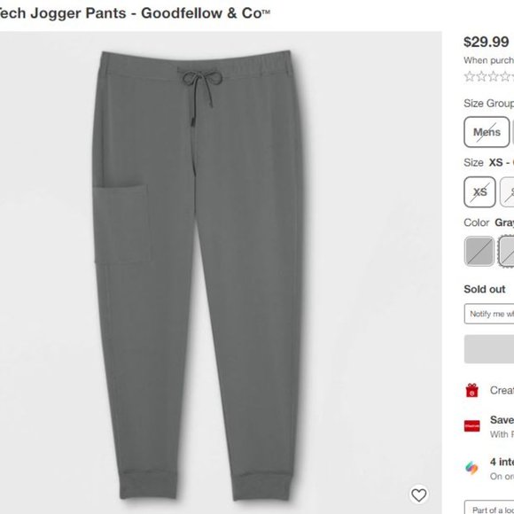 Goodfellow & Co | Pants | Mens Adaptive Fit Tech Jogger Pants ...